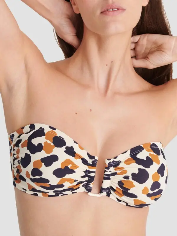 ERES Perle Printed Bandeau Bikini Top