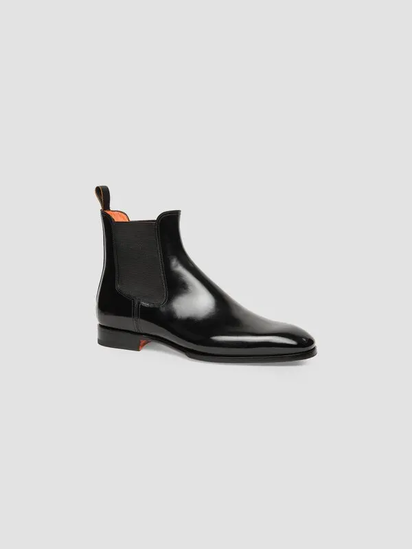 Santoni Archer Leather Chelsea Boots