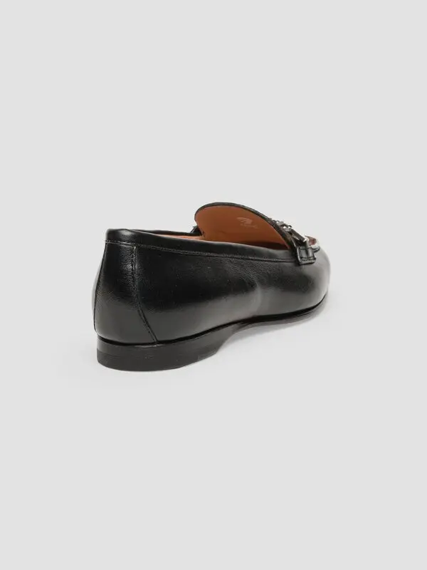 Santoni Leather Bit Loafers