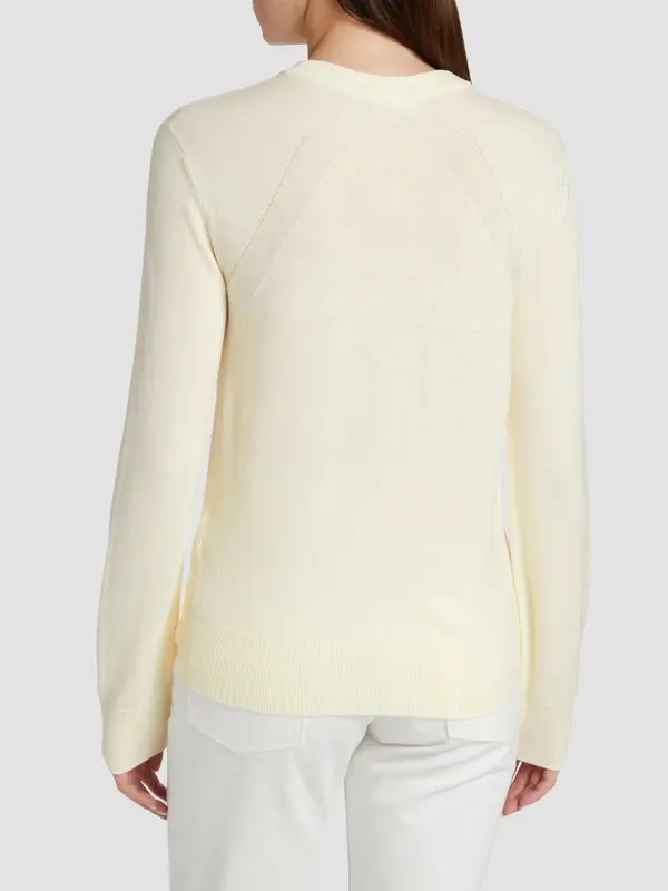JIL SANDER Crewneck Wool Cardigan