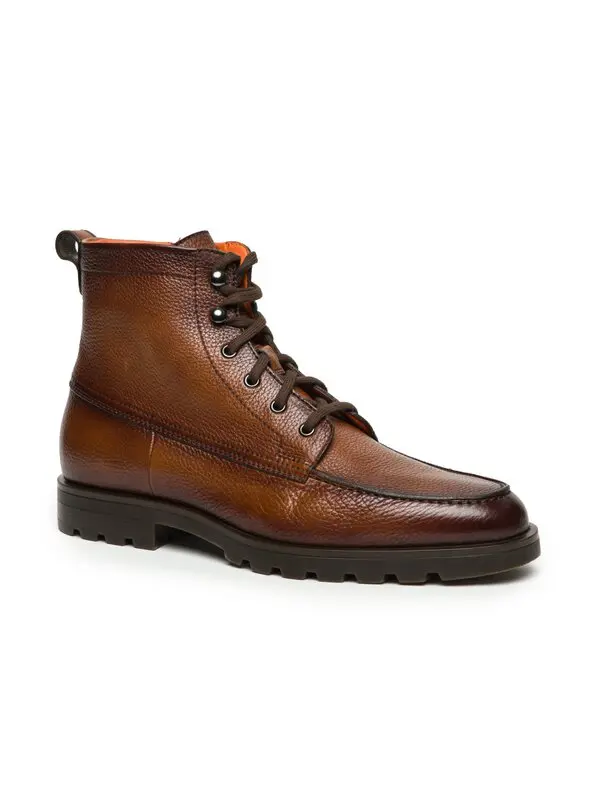 Santoni Rock Leather Work Boots