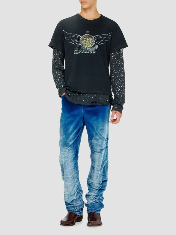 DIESEL® Gerio Cotton-blend Crewneck T-shirt