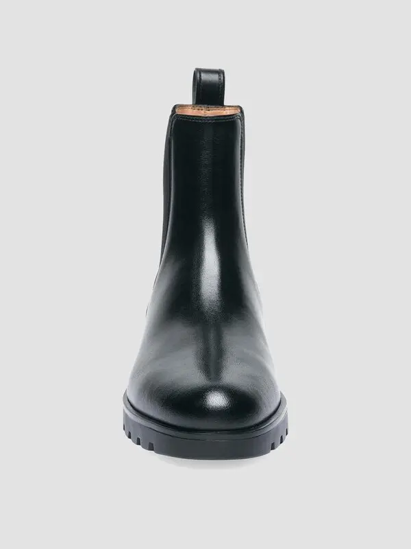 Santoni Jean Leather Chelsea Booties
