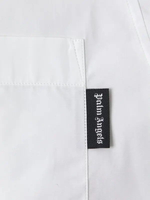 Palm Angels Curved Logo Classic Cotton Shirt