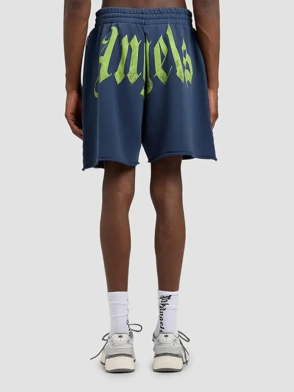 Palm Angels Big Waist Logo Sweat Shorts