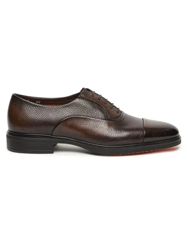 Santoni Easy Cap-toe Leather Oxfords