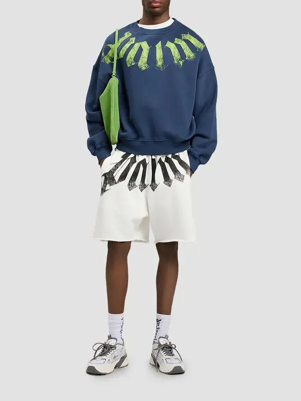 Palm Angels Big Neck Logo Crewneck Sweatshirt