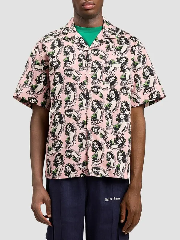 Palm Angels Pinup Relaxed-fit Bowling Shirt