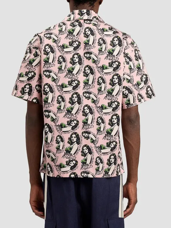 Palm Angels Pinup Relaxed-fit Bowling Shirt