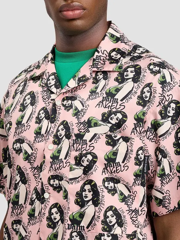 Palm Angels Pinup Relaxed-fit Bowling Shirt