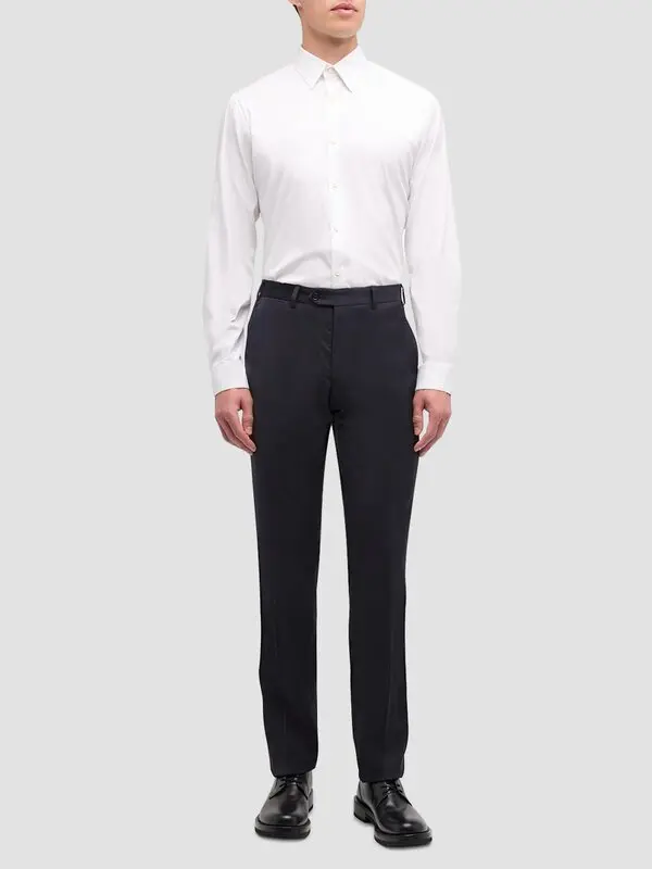 Emporio Armani Straight-leg Wool Trousers