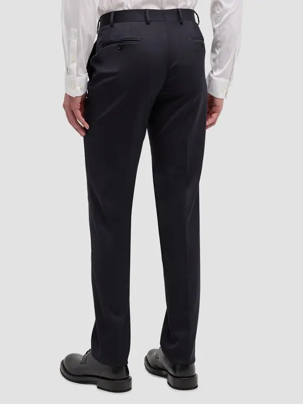 Emporio Armani Straight-leg Wool Trousers