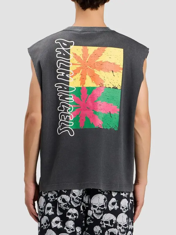 Palm Angels Palm Leaf Cotton T-shirt