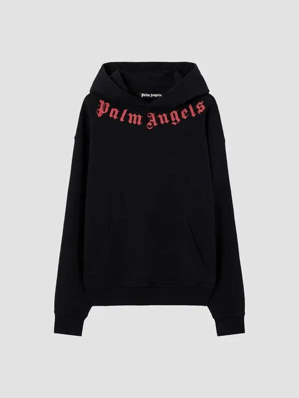Palm Angels Logo Neck Cotton Hoodie