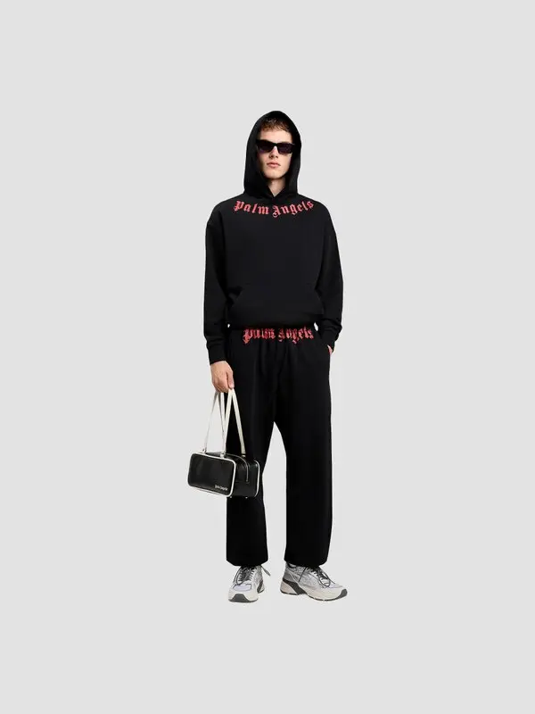 Palm Angels Logo Neck Cotton Hoodie