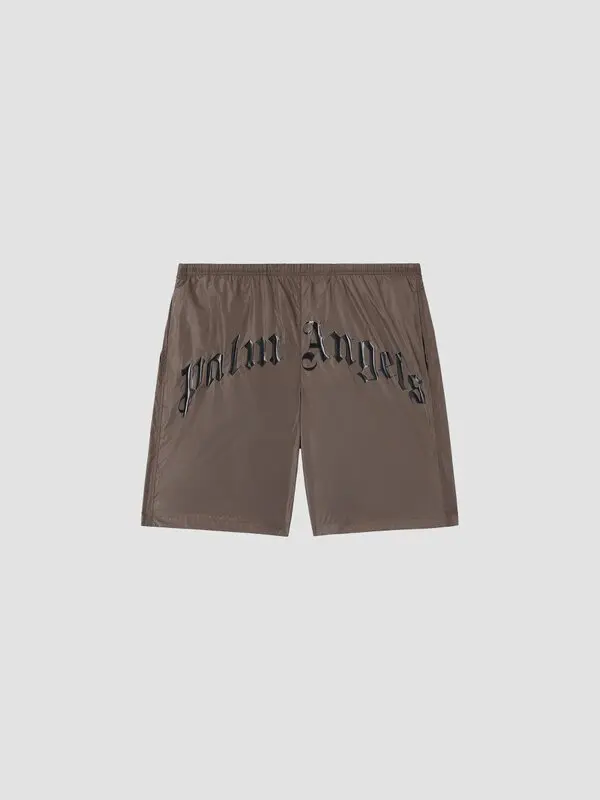 Palm Angels Curved Logo Swim Shorts