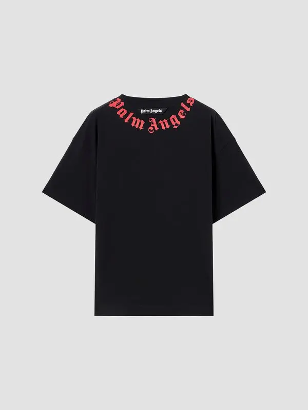 Palm Angels Logo Crewneck Cotton T-shirt