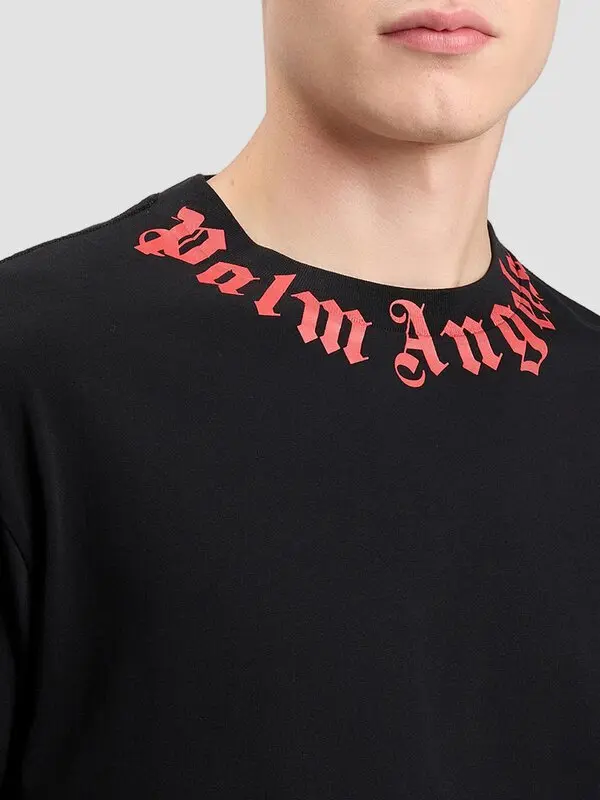 Palm Angels Logo Crewneck Cotton T-shirt