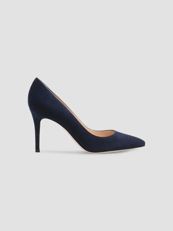 GIANVITO ROSSI 85mm Suede Pumps - Denim
