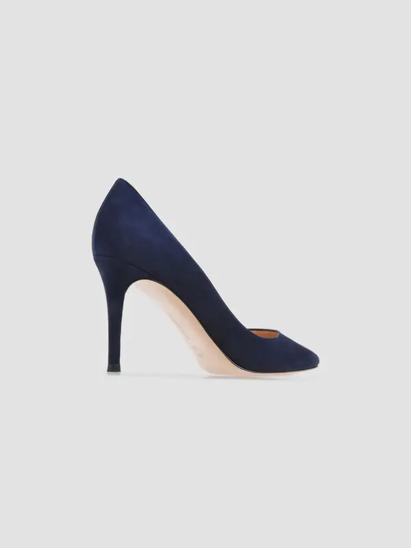 GIANVITO ROSSI 85mm Suede Pumps - Denim