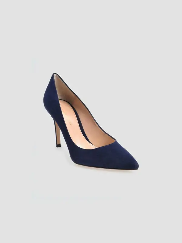 GIANVITO ROSSI 85mm Suede Pumps - Denim