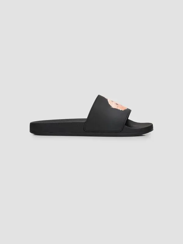 Palm Angels Teddy Slide Sandals - Black Brown