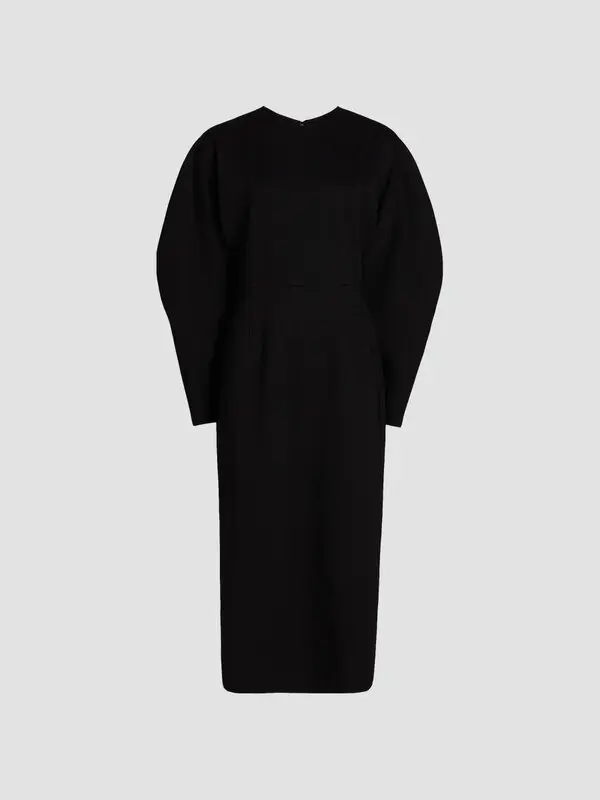 Carolina Herrera Arc Crewneck Midi-dress - Black