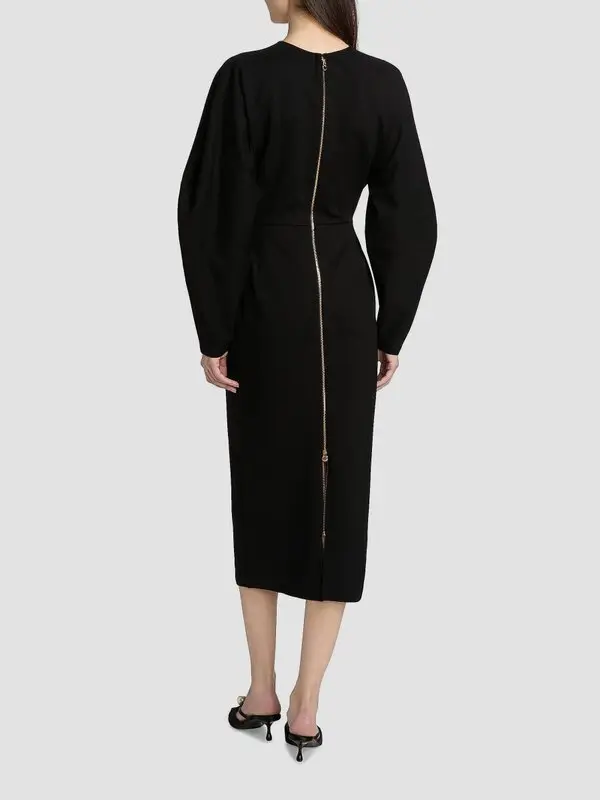 Carolina Herrera Arc Crewneck Midi-dress