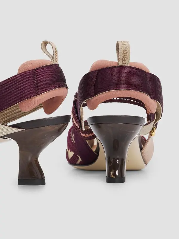 Fendi Colibrì 55mm Ff Mesh Slingback Pumps