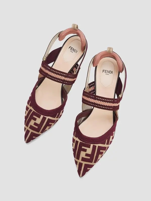 Fendi Colibrì 55mm Ff Mesh Slingback Pumps
