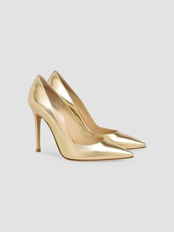 GIANVITO ROSSI 105mm Metallic Leather Pumps - Mekong