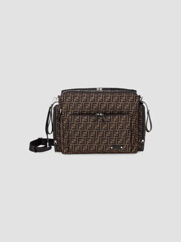 Fendi Ff Logo Diaper Bag - Brown