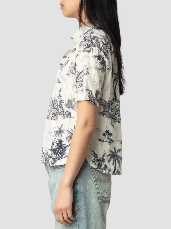 Zadig&Voltaire Topher Tropical Island Short-sleeve Shirt