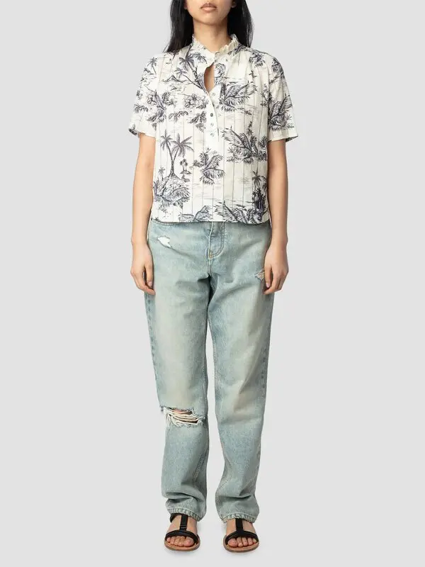 Zadig&Voltaire Topher Tropical Island Short-sleeve Shirt