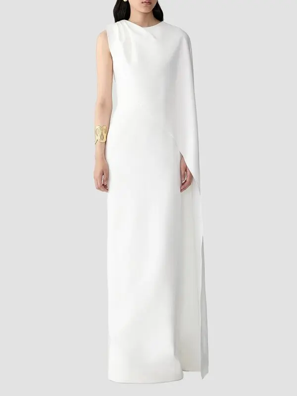 Carolina Herrera Draped One-shoulder Column Gown