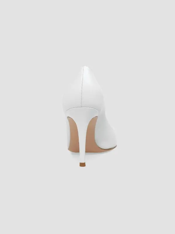 GIANVITO ROSSI 85mm Leather Stiletto Heel Pumps - White