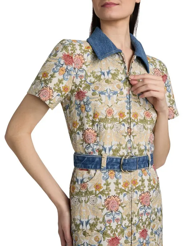 Cinq À Sept Bea Floral Jacquard Minidress - Cream Multi