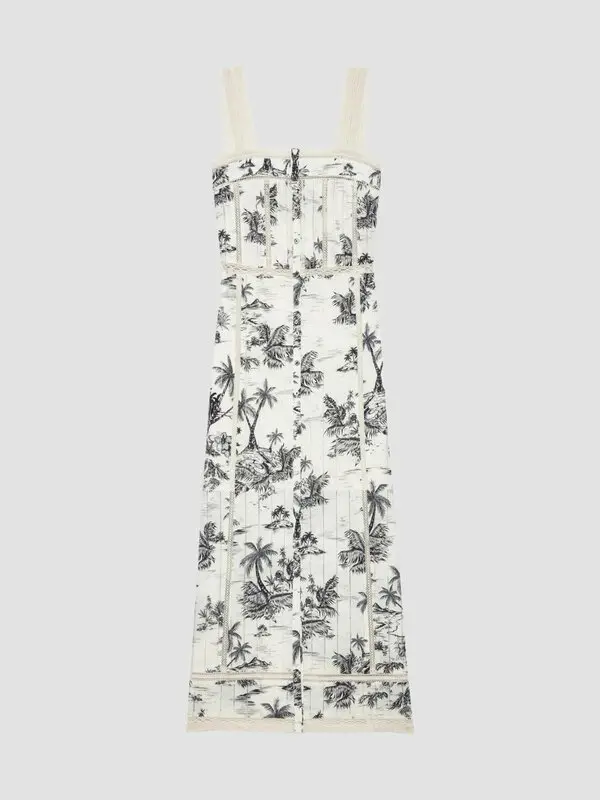 Zadig&Voltaire Renaid Tropical Island Maxi Dress - Ecru