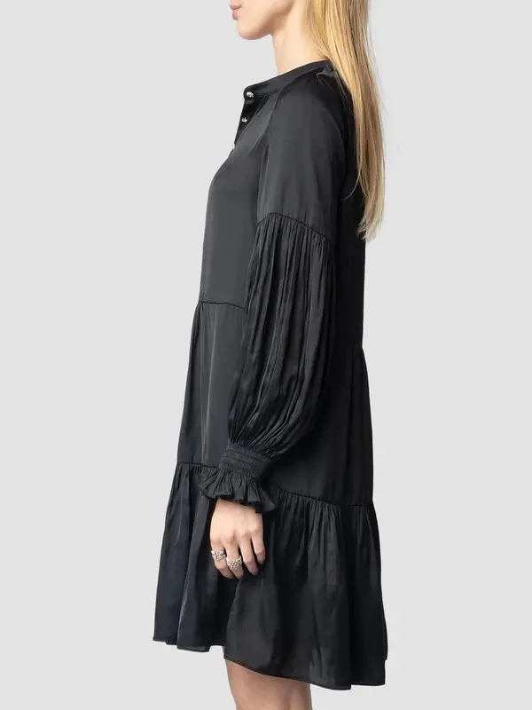 Zadig&Voltaire Randy Satin Tiered Minidress
