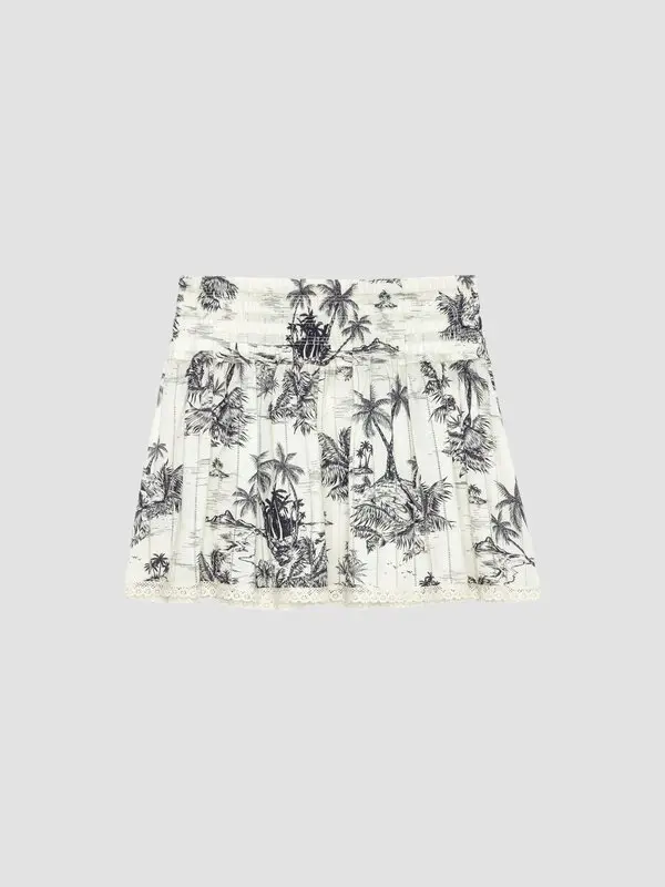 Zadig&Voltaire Jocky Tropical Island Miniskirt