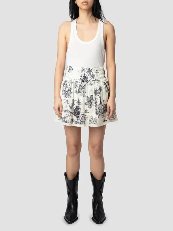 Zadig&Voltaire Jocky Tropical Island Miniskirt