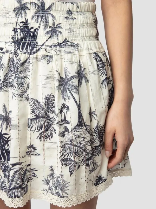 Zadig&Voltaire Jocky Tropical Island Miniskirt