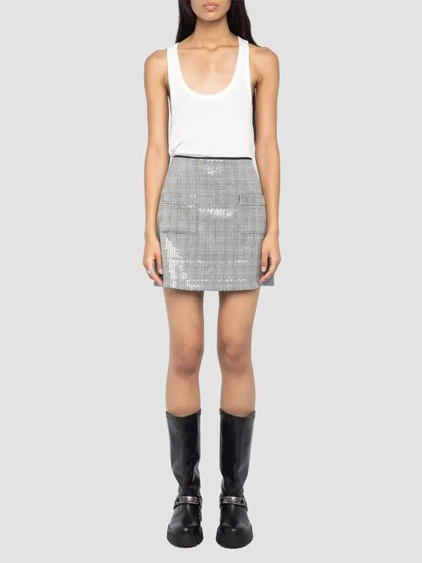Zadig&Voltaire Jaime Car Sequined A-line Miniskirt