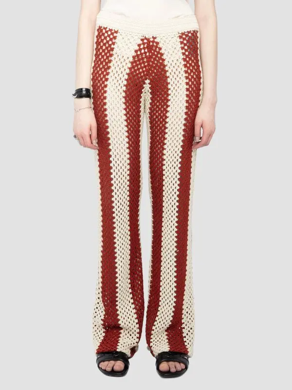 Zadig&Voltaire Pia Knit Striped Cotton Pants - Judo