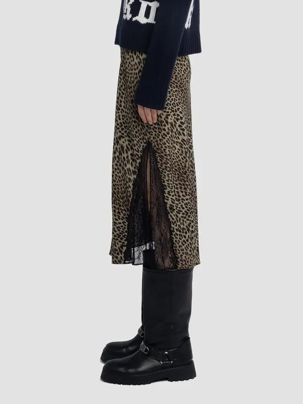 Zadig&Voltaire Jayla Leopard-print Midi-skirt