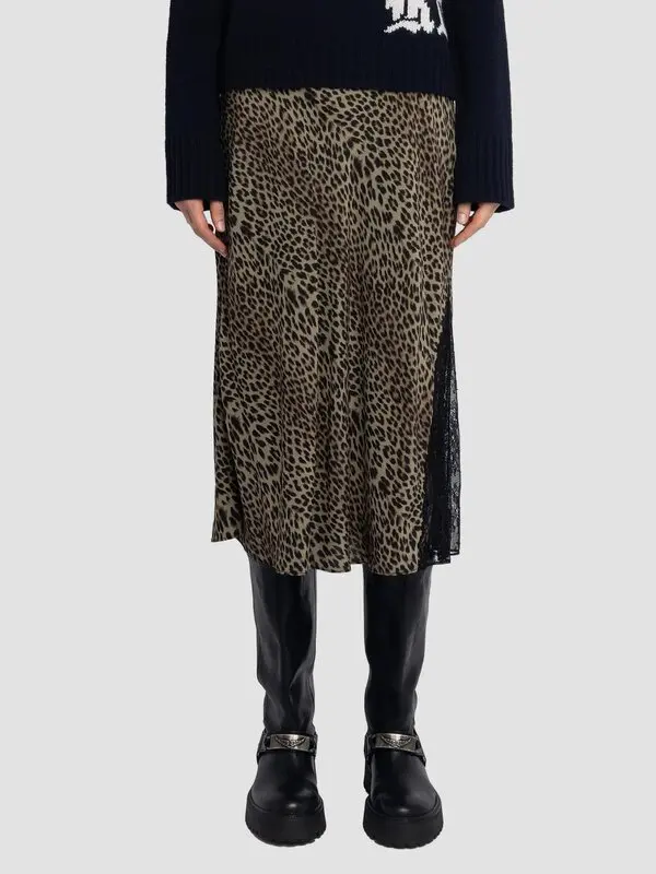 Zadig&Voltaire Jayla Leopard-print Midi-skirt