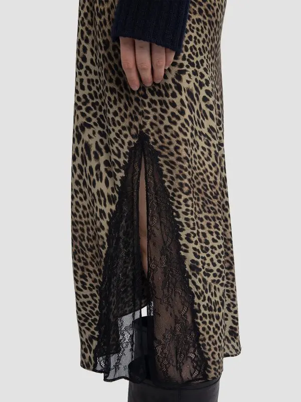 Zadig&Voltaire Jayla Leopard-print Midi-skirt