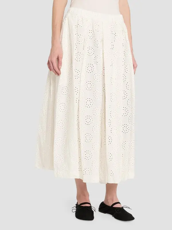 Comme Des Garçons Pleated Cotton Wide-leg Pants