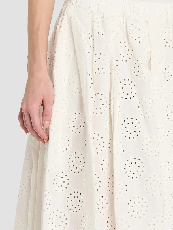 Comme Des Garçons Pleated Cotton Wide-leg Pants