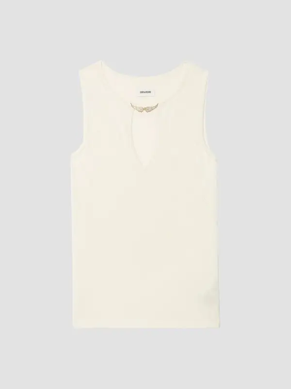 Zadig&Voltaire Sayani Vico Embellished Keyhole Tank